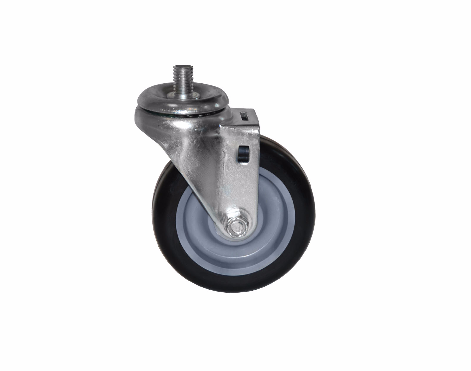 SINGLE 4" POLYURETHANE SWIVEL CASTER - STEM MOUNT STYLE - Jescraft